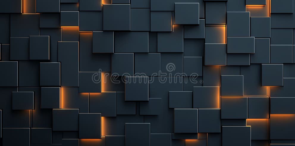 A Modern Abstract Background Featuring Interlocking Dark Squares with ...