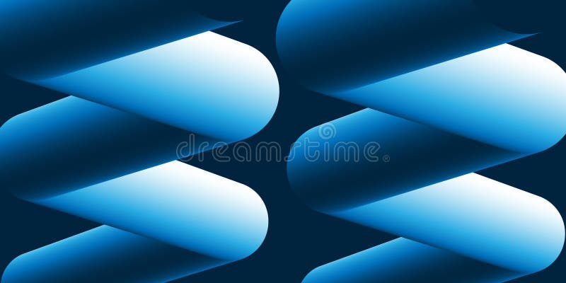 Modern Abstract Background Featuring Two Lit Tubular Zigzag 3D Shapes ...