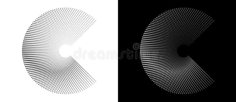 Modern Abstract Background. Halftone Dots in Circle Form. Letter C Like ...