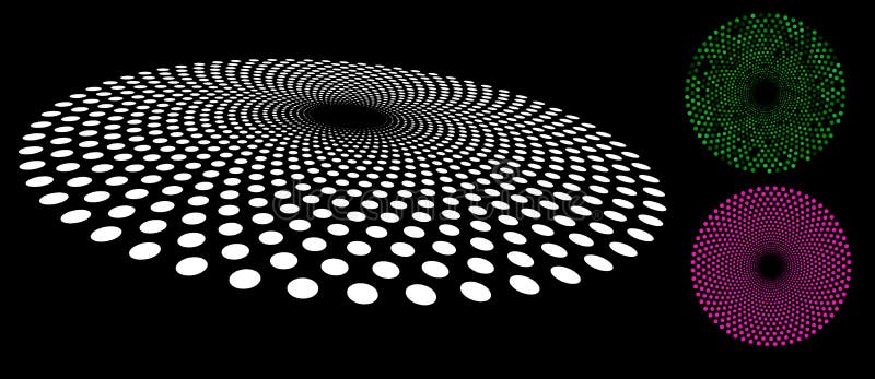 Modern Abstract Background. Halftone Dots in Circle Form. Round Logo ...