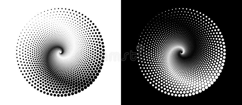 Modern Abstract Background. Halftone Dots in Circle Form. Spiral Logo ...