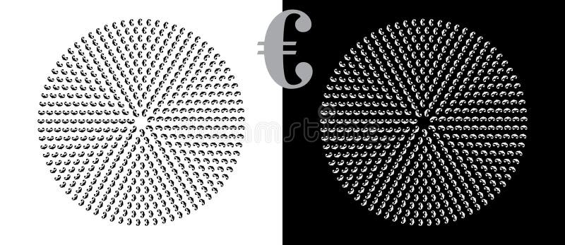 Modern Abstract Background. Halftone EURO Sign in Circle. Round Logo ...
