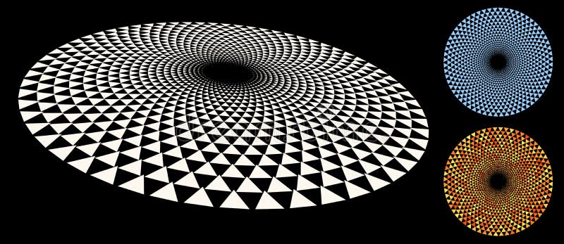 Modern Abstract Background. Halftone Triangles in Circle Form. Round ...