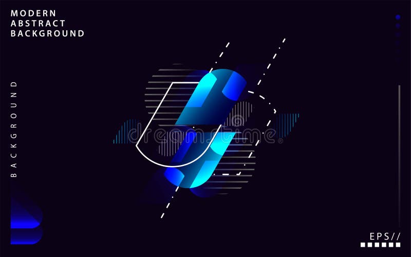 Modern Abstract Background with Line and Blue Gradient Stock Vector ...