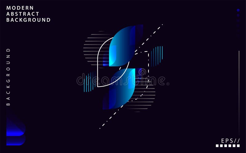 Modern Abstract Background with Line and Blue Gradient Stock Vector ...