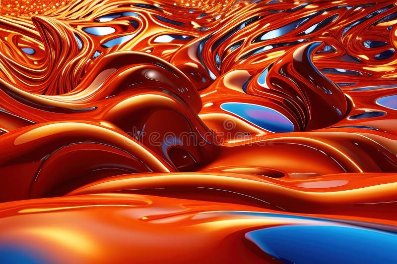 Modern Abstract Background, Liquid Glass, Metal Wavy Figures Stock ...