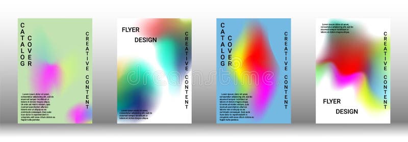 Artistic Covers Design. Creative Fluid Colors Backgrounds. Set of ...
