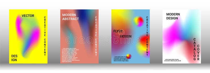 Artistic Covers Design. Creative Fluid Colors Backgrounds. Set of ...