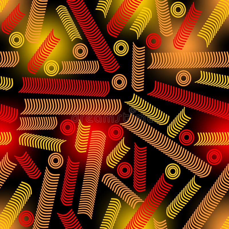 Modern Abstract Background with Orange and Red Outline Patterns Stock ...