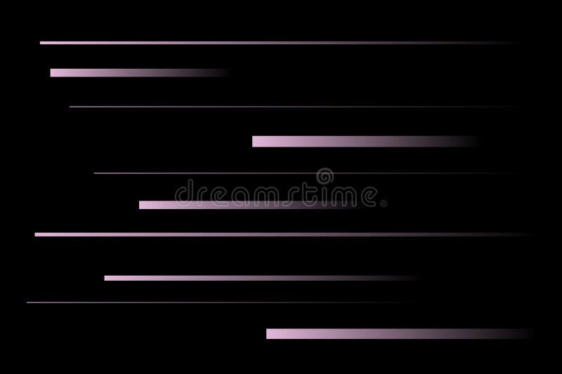 Pink Gradient Lines on Black Background. Minimalistic Abstract Vector ...