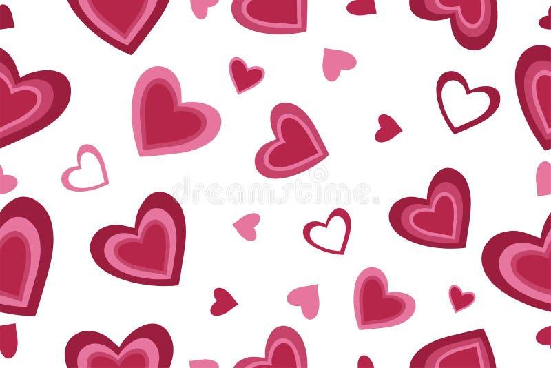 Modern Abstract Background with Pink Hearts. Vector Illustration on a ...