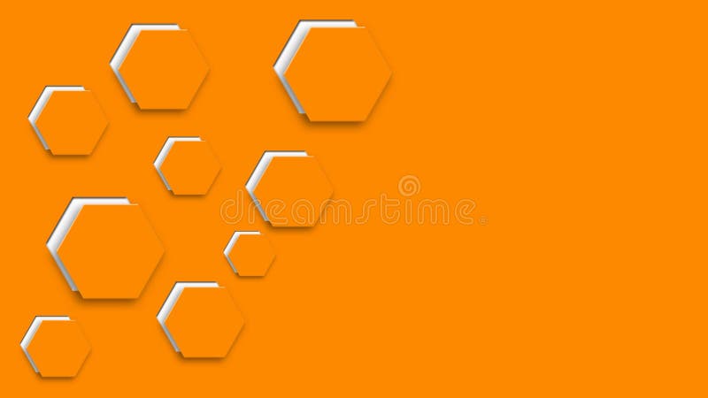 Orange Shadows of Squares with 3d Effect Stock Illustration ...