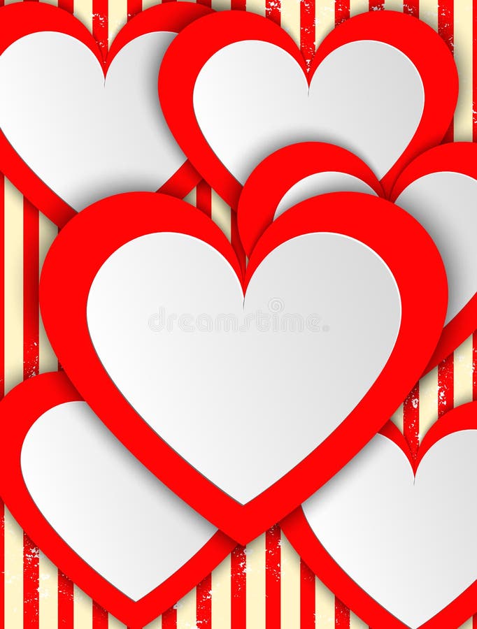 Modern Abstract Background Red Hearts. Stock Illustration ...