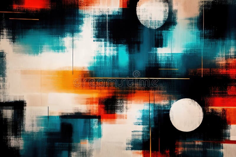 Modern Abstract Background. Straight Lines, Acryl Painting Stock ...