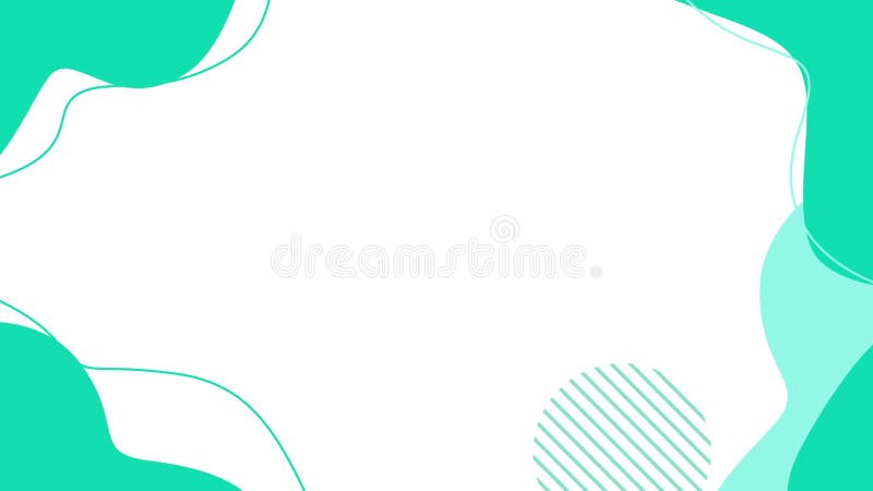 Modern Abstract Background with Teal Organic Shapes and White Center ...