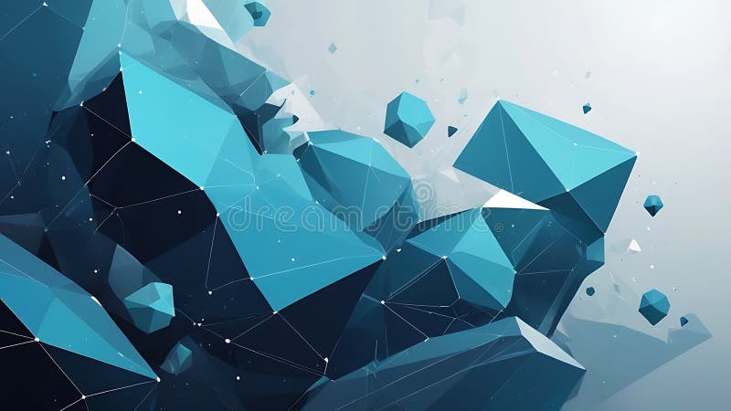 Modern Abstract Background in Tech Style with Clear Polygonal Shapes ...