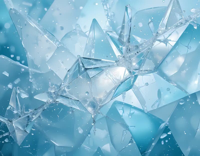 A Modern Abstract Backgrounds of Ice, with Translucent Shards ...