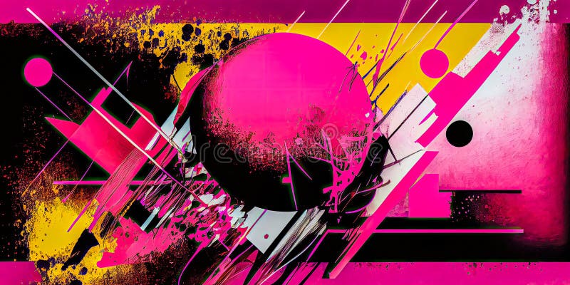 Modern Abstract with Balanced Magenta Colors Stock Illustration ...