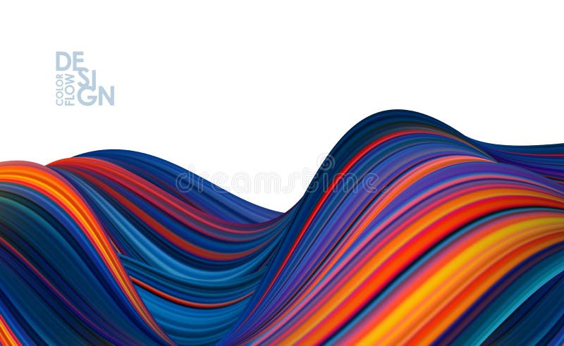 Modern Abstract Banner Background with 3d Twisted Color Flow Liquid ...