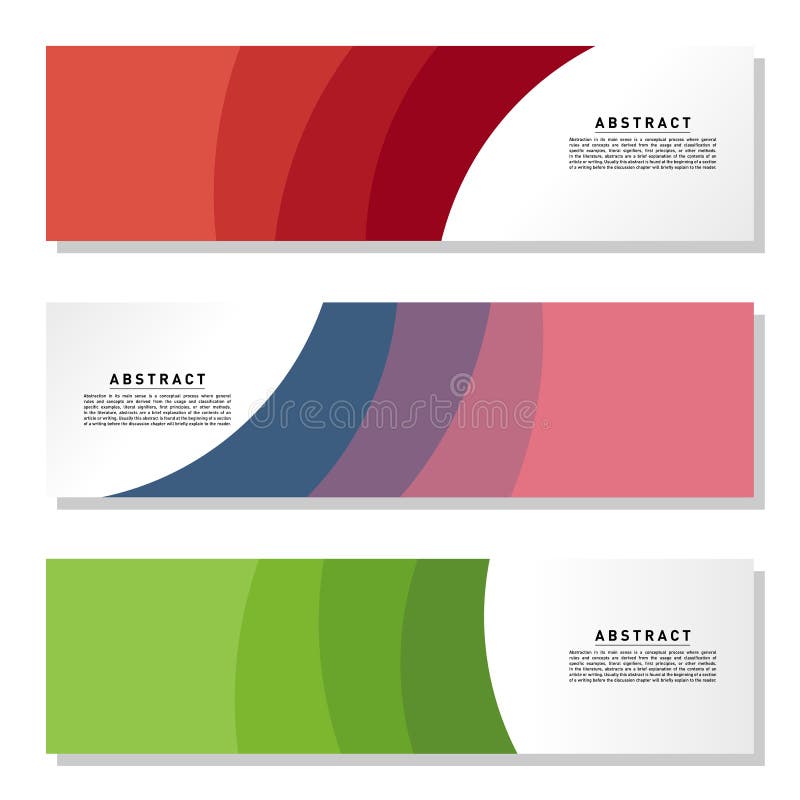 Modern Abstract Banner Set. Cool Gradient Shapes Composition. Eps10 ...