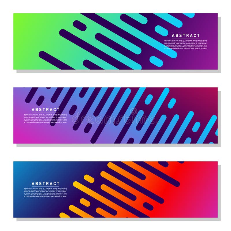 Modern Abstract Banner Set. Cool Gradient Shapes Composition. Eps10 ...