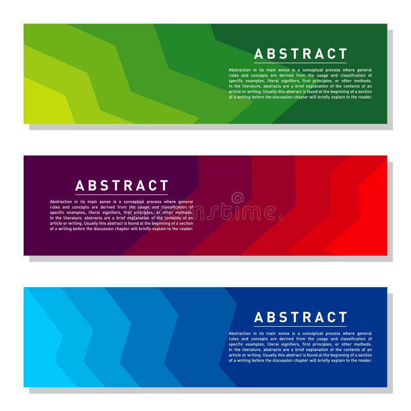 Modern Abstract Banner Set. Cool Gradient Shapes Composition. Eps10 ...