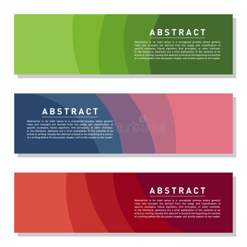 Modern Abstract Banner Set. Cool Gradient Shapes Composition. Eps10 ...