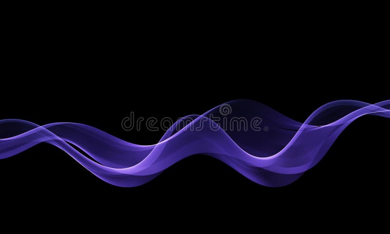 Modern Abstract Black Background with Bending Bright Wave. Element for ...