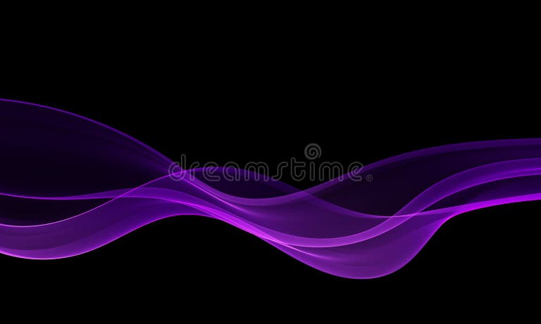 Modern Abstract Black Background with Bending Bright Wave. Element for ...