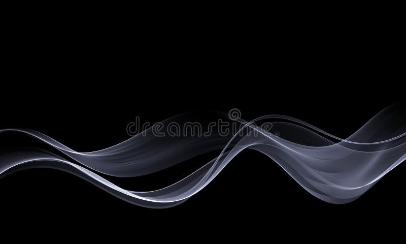 Modern Abstract Black Background with Bending Bright Wave. Element for ...