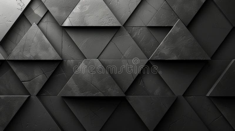 Modern Abstract Black Color 3d Geometric Background with Lines, in the ...