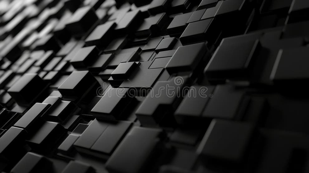 Modern Abstract Black Square Pattern for Creative Design Projects Stock ...