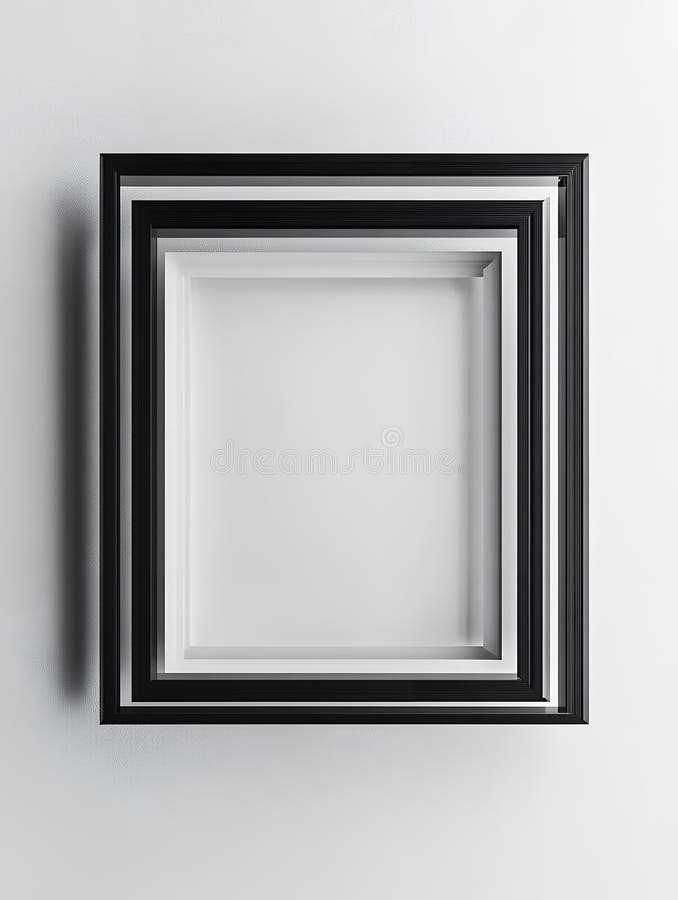 Modern Abstract Black and White Frame Minimalist Design Empty Picture ...