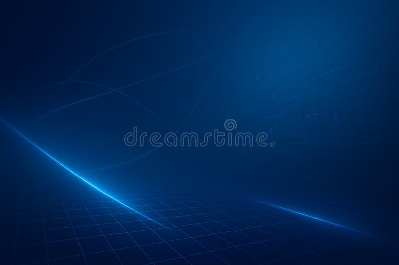 Modern Abstract Blue Background with Digital Elements and Lines ...