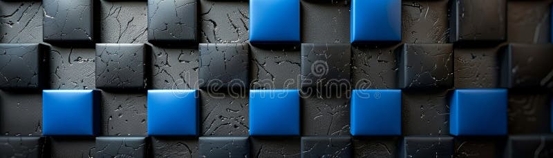 Modern Abstract Blue and Black Checkerboard Background, Creating a ...