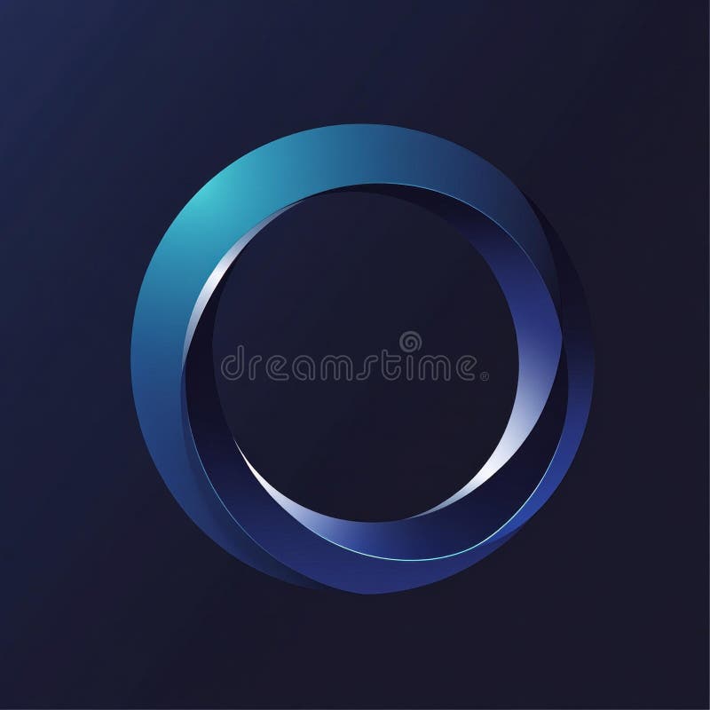Modern Abstract Blue Circular Design with Gradient Lighting Stock ...