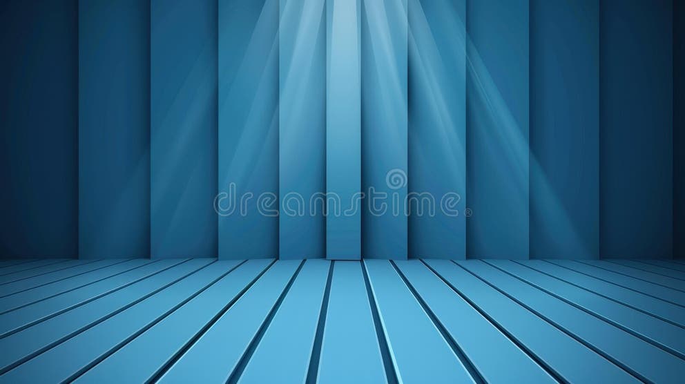 Modern Abstract Blue Interior Backdrop with Radiant Rays Creates a ...