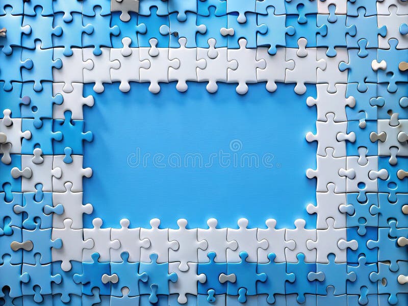 Modern Abstract Blue Puzzle Background a Versatile Template for ...