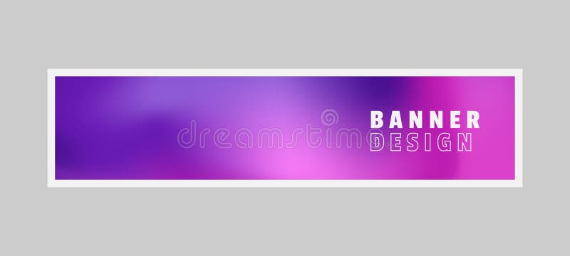 Modern Abstract Blur Gradient Horizontal Banner Vector Stock Vector ...