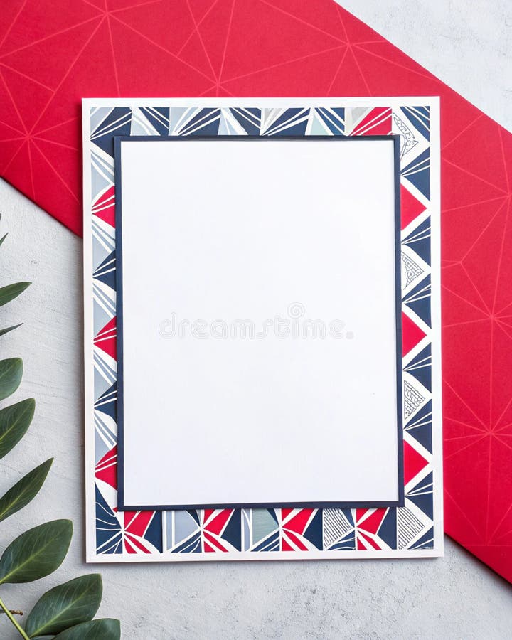 Modern Abstract Border Design with Paper Texture and Bold Contrast ...