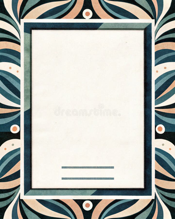 Modern Abstract Border Design with Paper Texture and Cool Contrast ...