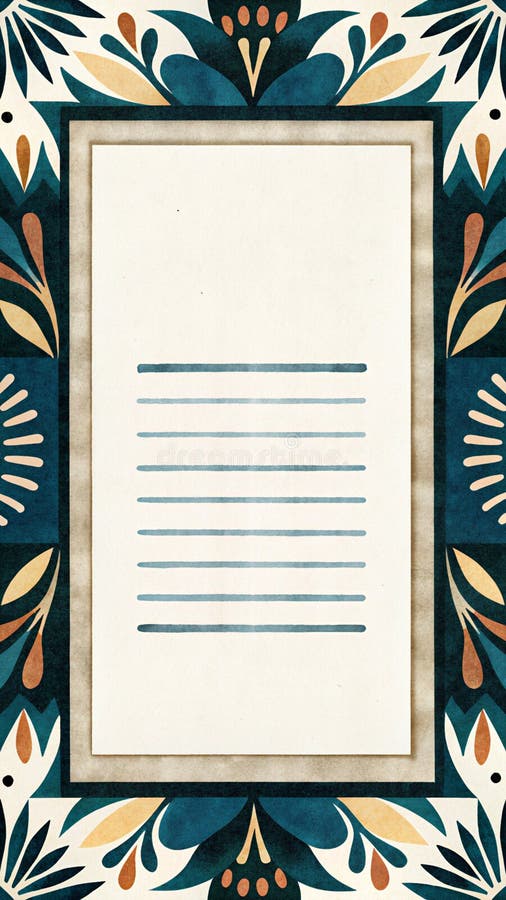 Modern Abstract Border Design with Paper Texture and Cool Contrast ...