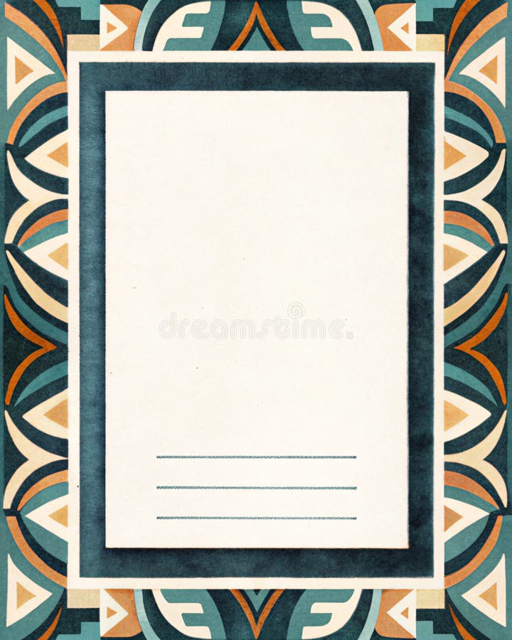 Modern Abstract Border Design with Paper Texture and Cool Contrast ...