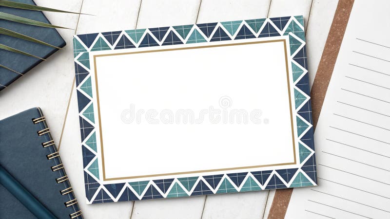 Modern Abstract Border Design with Paper Texture and Cool Contrast ...