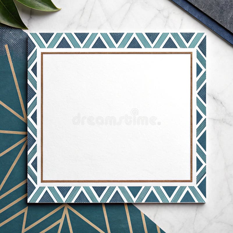 Modern Abstract Border Design with Paper Texture and Cool Contrast ...