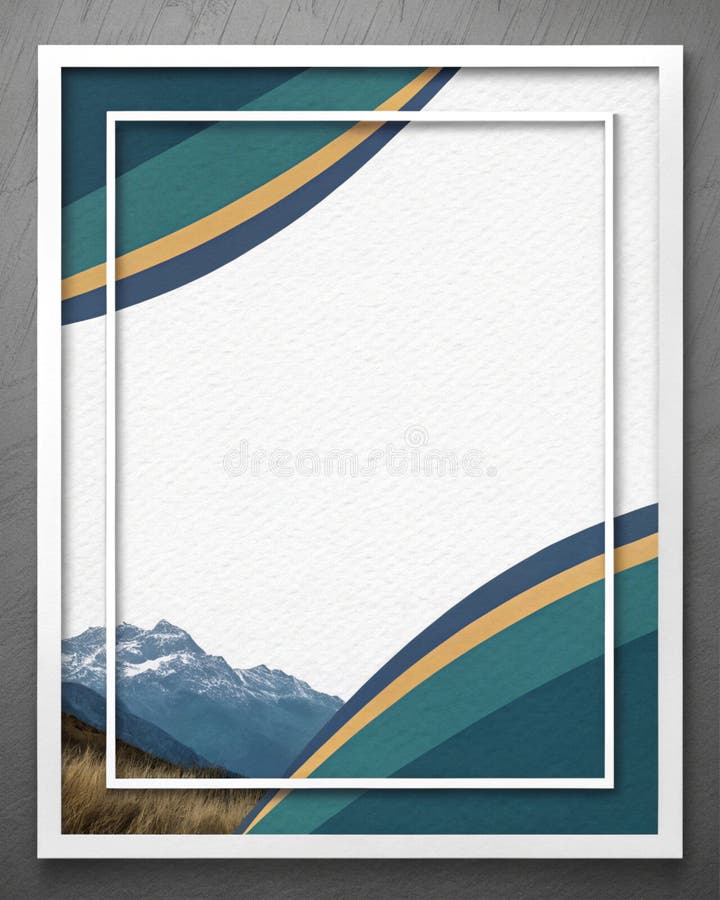 Modern Abstract Border Design with Paper Texture and Cool Contrast ...
