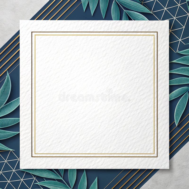 Modern Abstract Border Design with Paper Texture and Cool Contrast ...