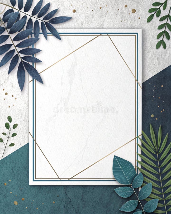 Modern Abstract Border Design with Paper Texture and Cool Contrast ...