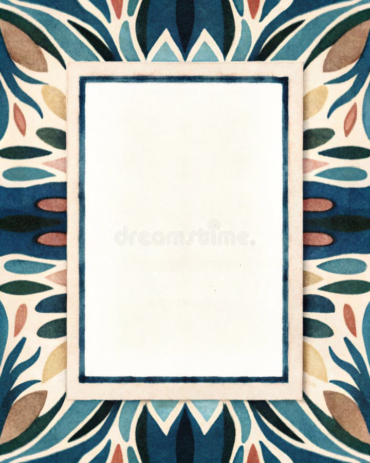 Modern Abstract Border Design with Paper Texture and Cool Contrast ...