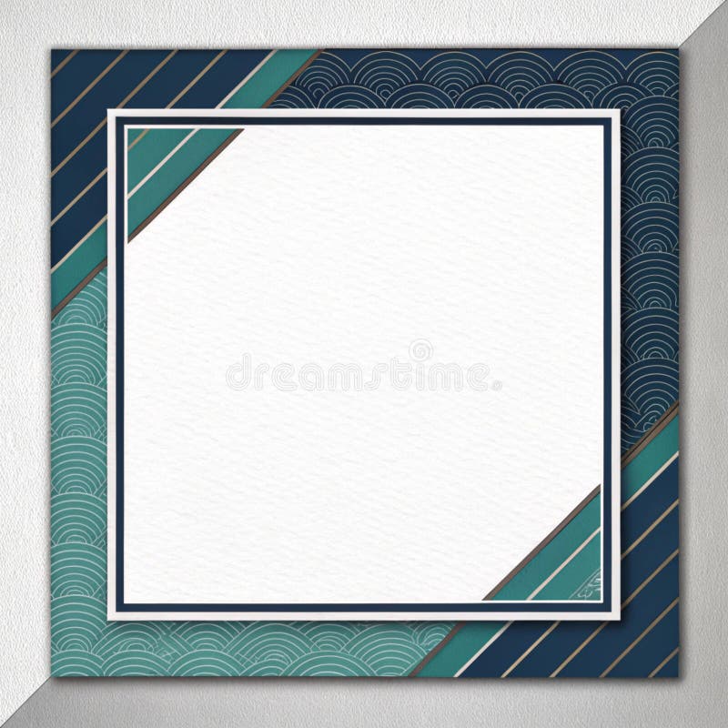 Modern Abstract Border Design with Paper Texture and Cool Contrast ...